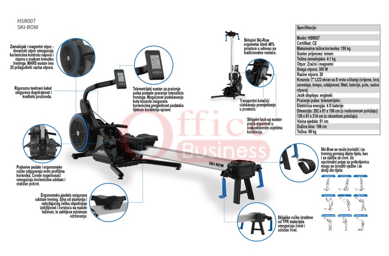 Impulse HSR 007 SKI-ROW อุปกรณ์เครื่องใช้สำนักงาน เครื่องใช้สำนักงาน