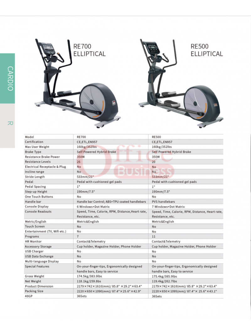 impulse RE500 Elliptical อุปกรณ์เครื่องใช้สำนักงาน เครื่องใช้สำนักงาน